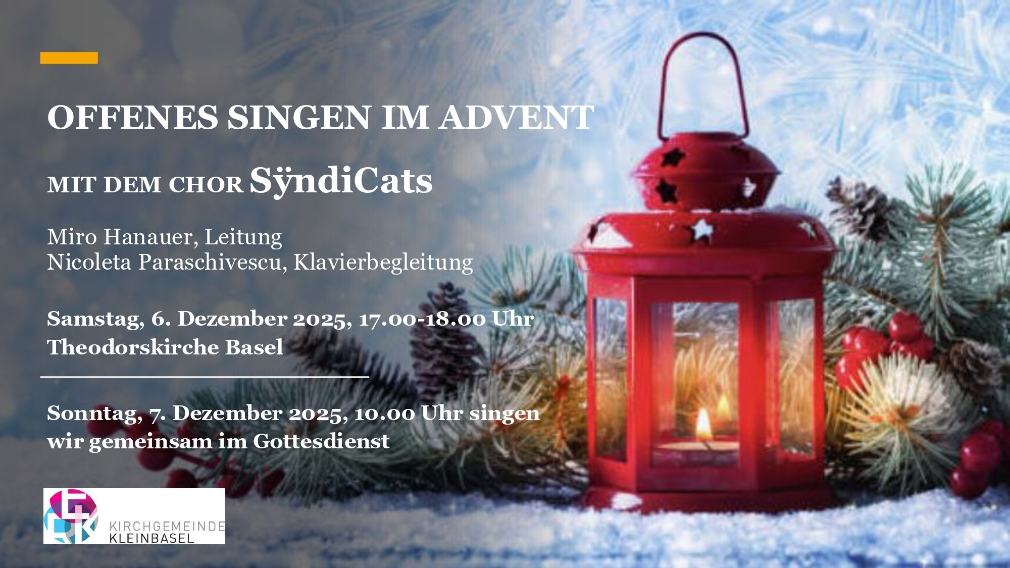 Offenes Singen im Advent | Switzerland Tourism
