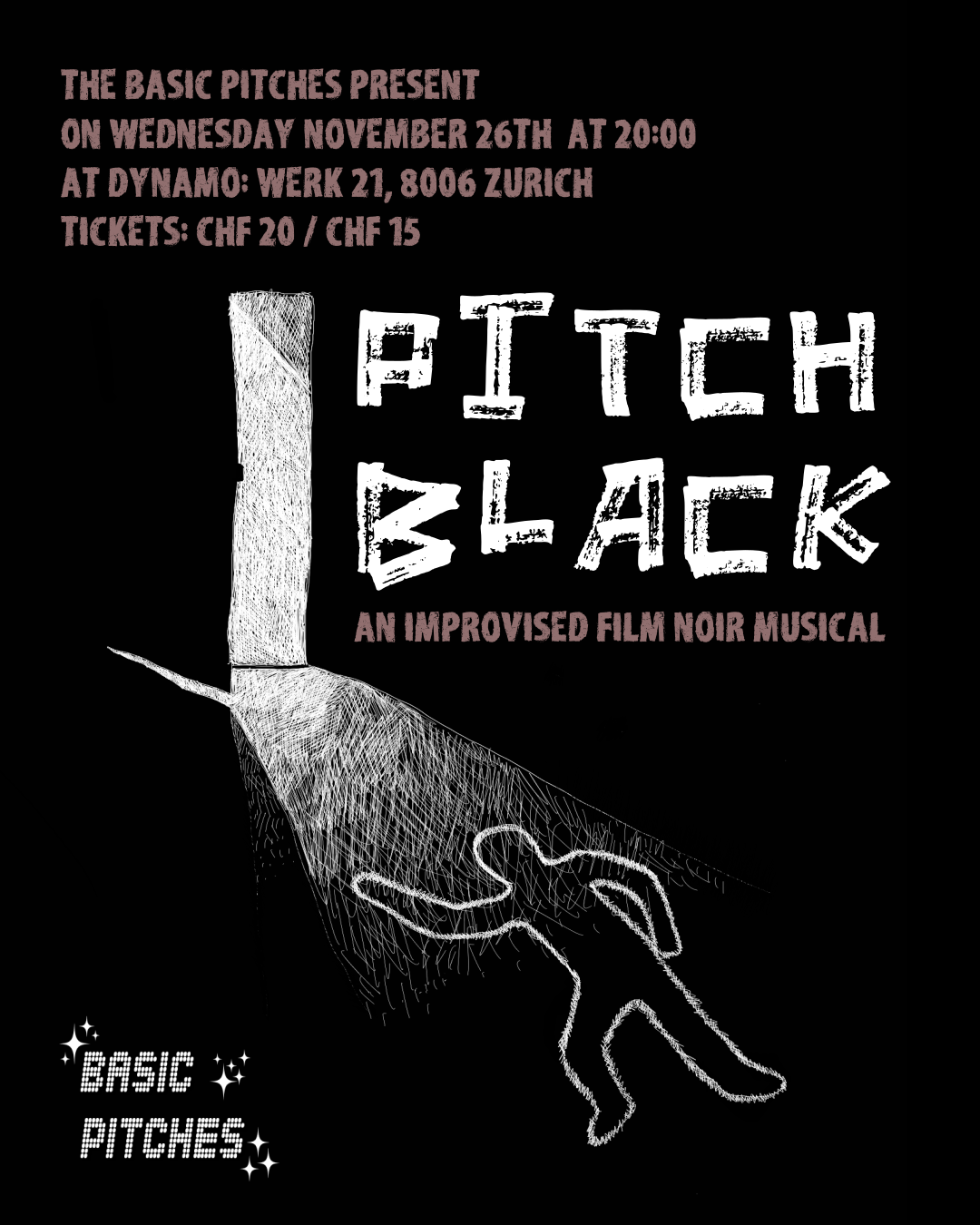 PITCH BLACK - An Improvised Film Noir Musical | Suíça Turismo