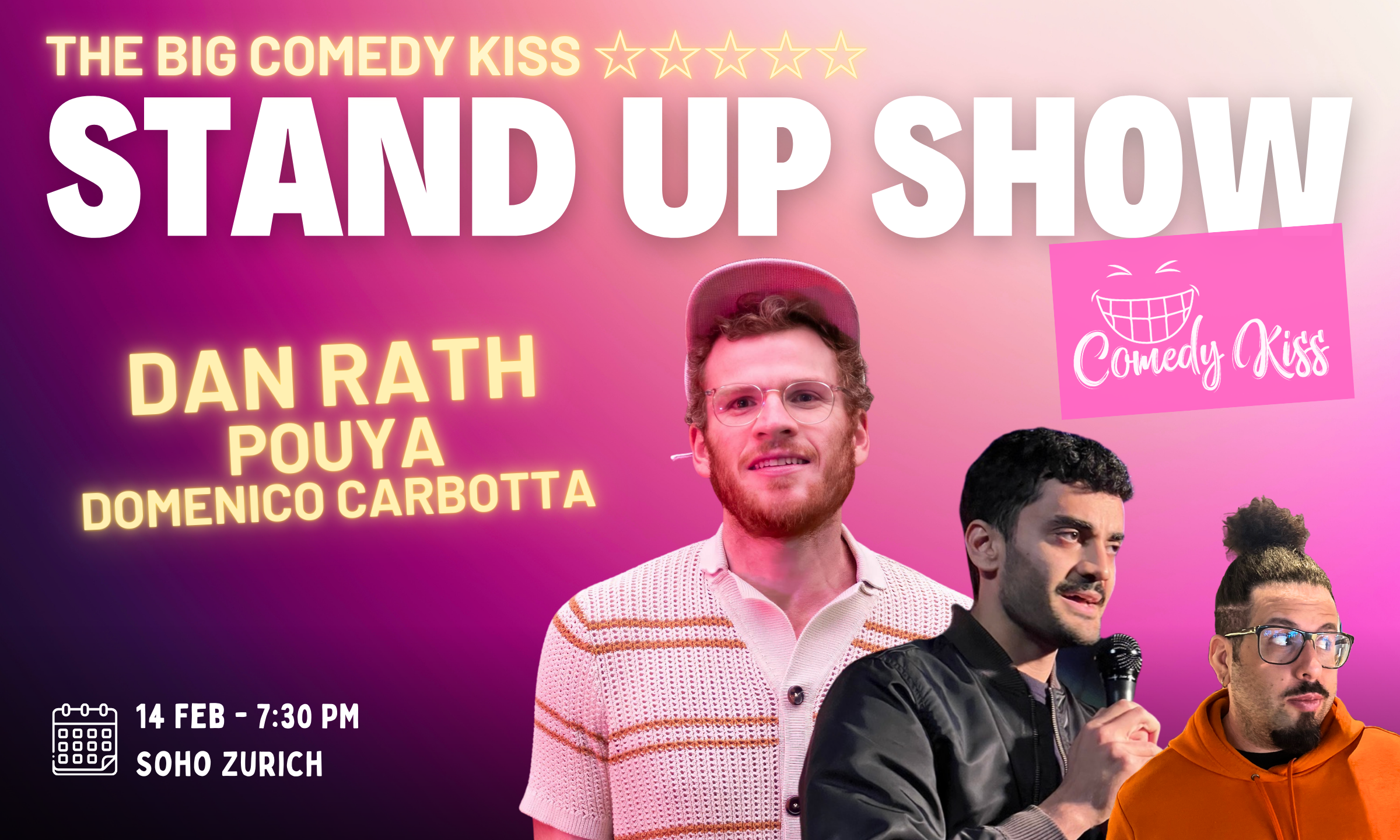 The Big Comedy Kiss with Dan Rath | Schweiz Tourismus