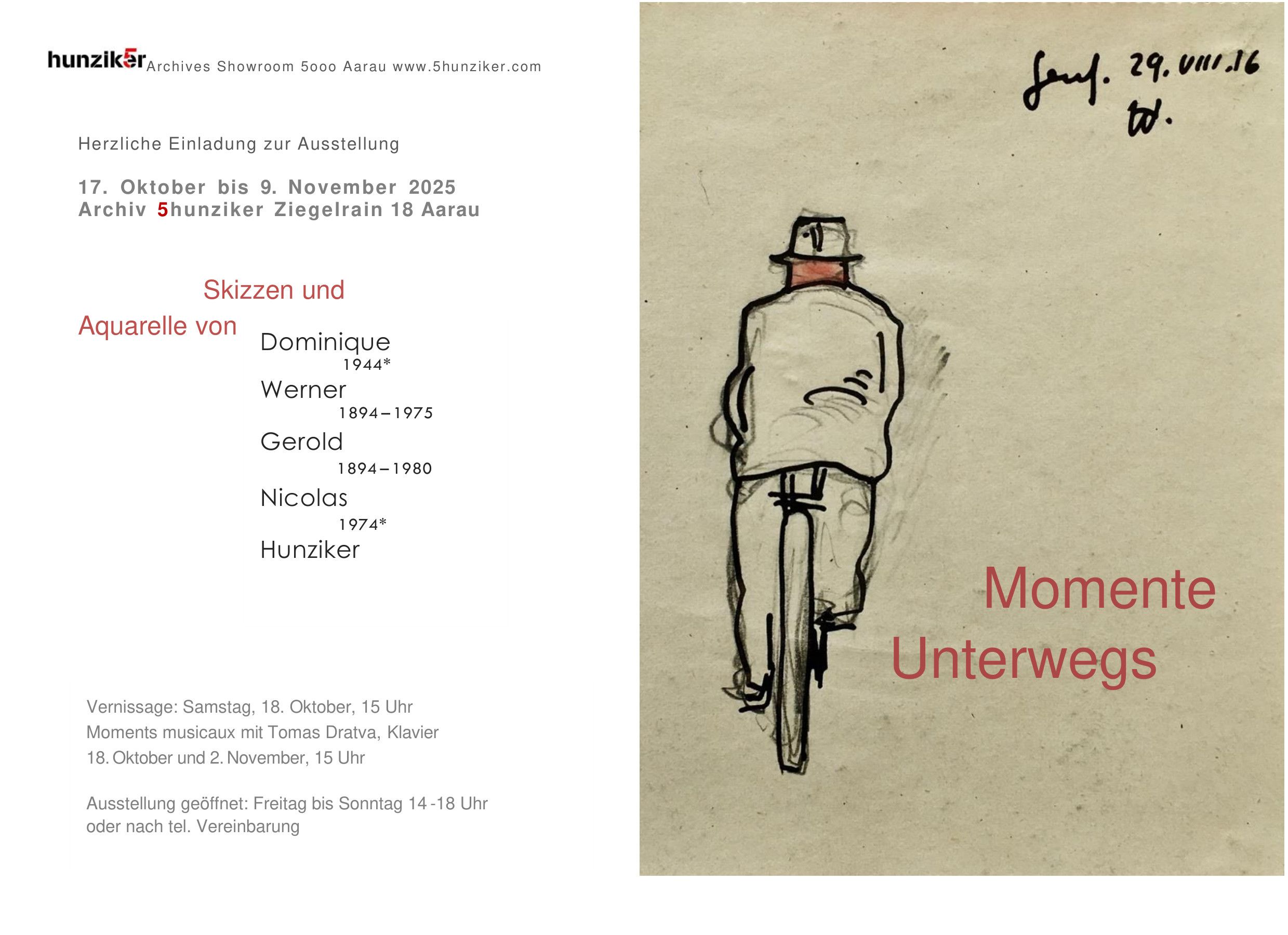 Art exhibition Momente-Unterwegs, Gerold+Werner+Dominique+Nicolas ...