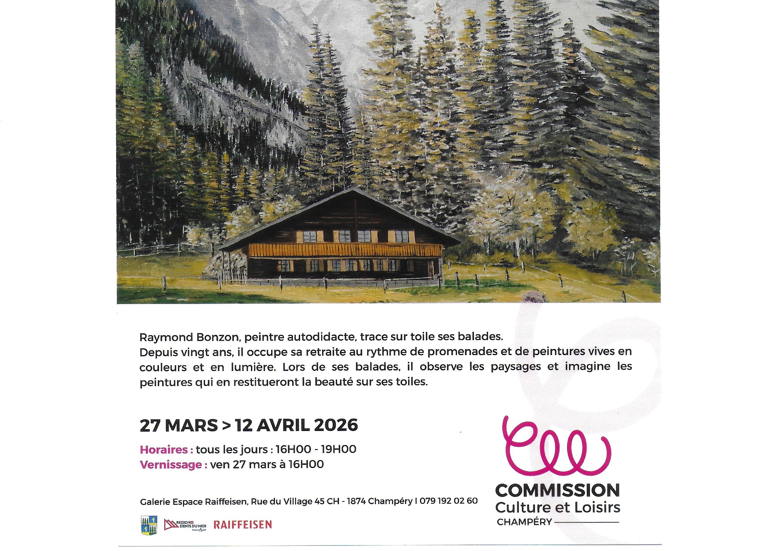 Exposition Raymond Bonzon | Suíça Turismo